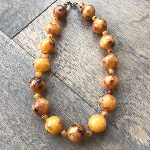 Jewelry | Vintage Tortoise Shell Chunky Necklace 18 | Poshmark